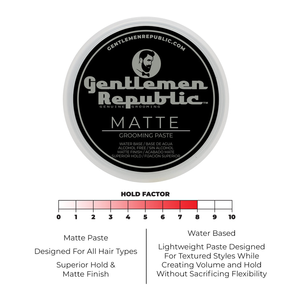 Matte Pomade 4oz, 8oz By Gentlemen Republic